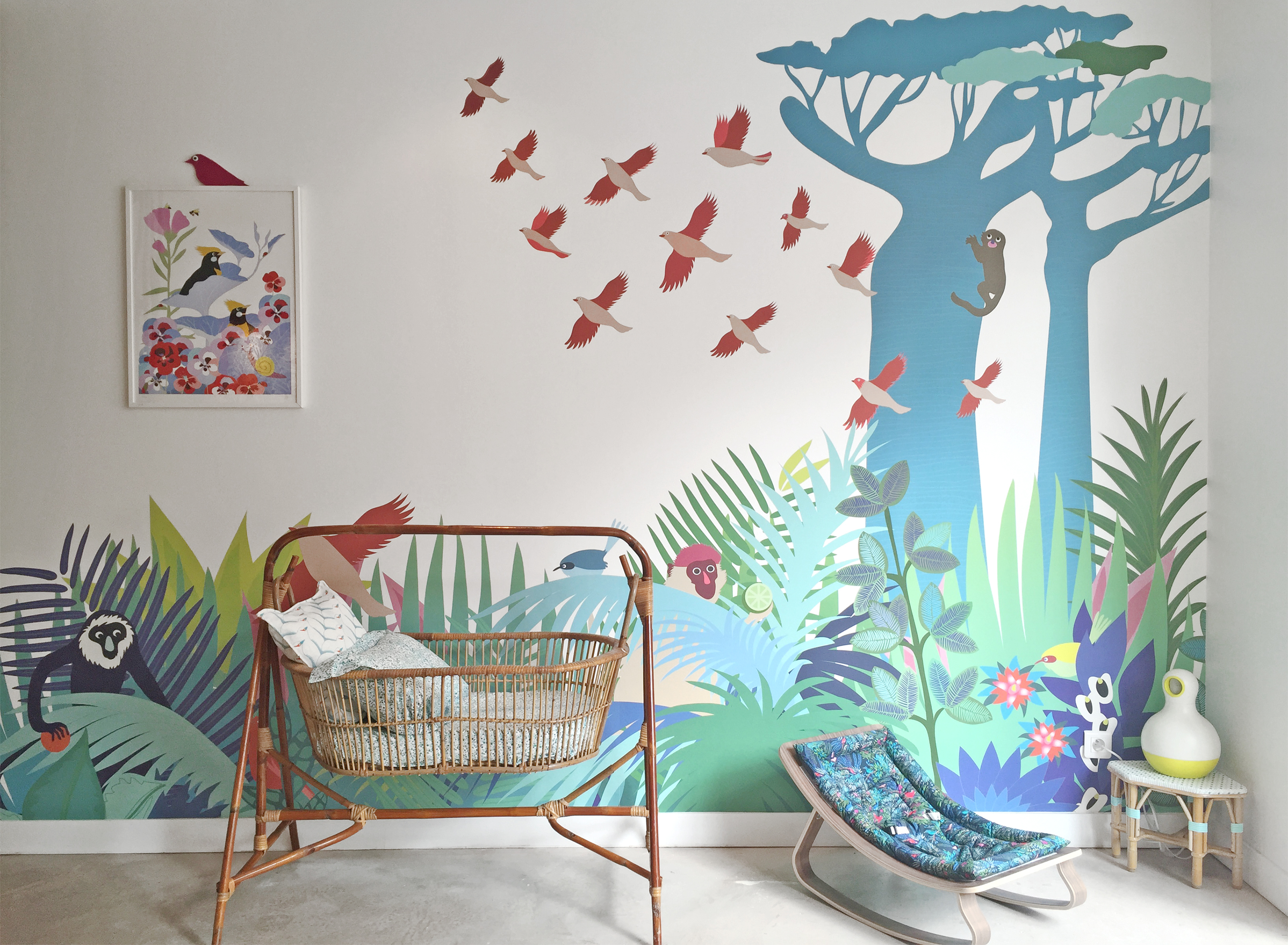 Standard panoramic decor MANJA Bleu – Little Cabari